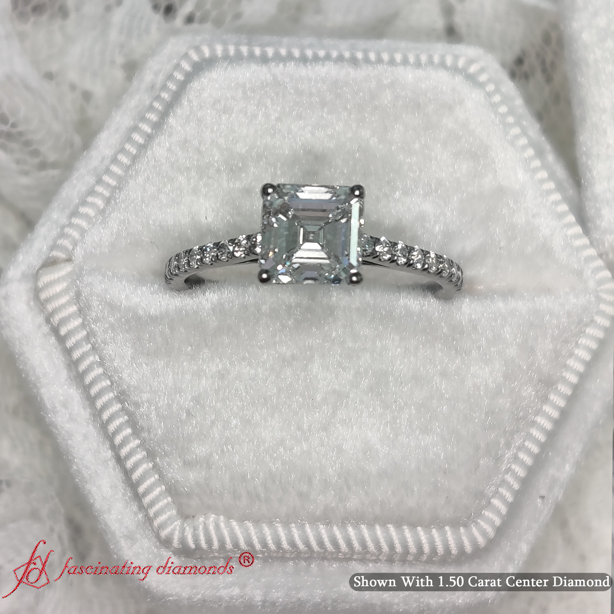 Shop Asscher Cut Lab Diamond Petite Ring Online