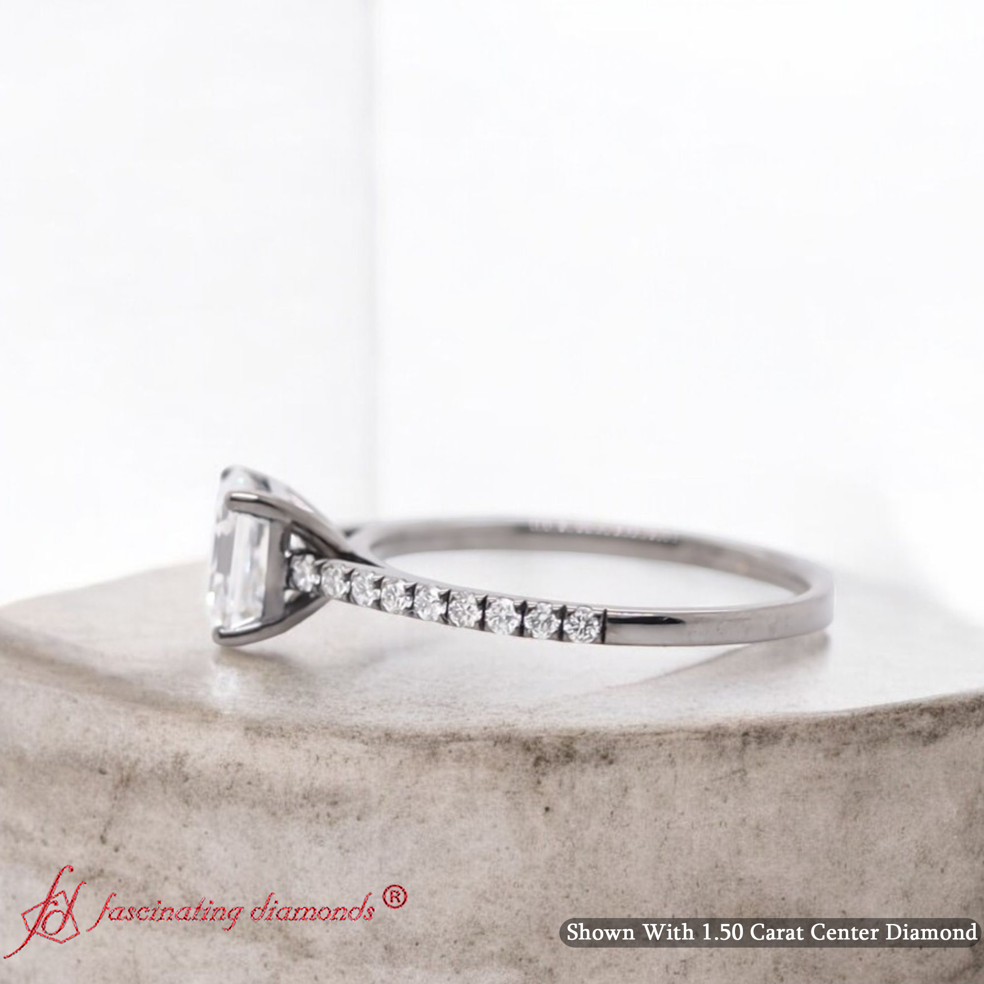 Shop Asscher Cut Lab Diamond Petite Ring Online