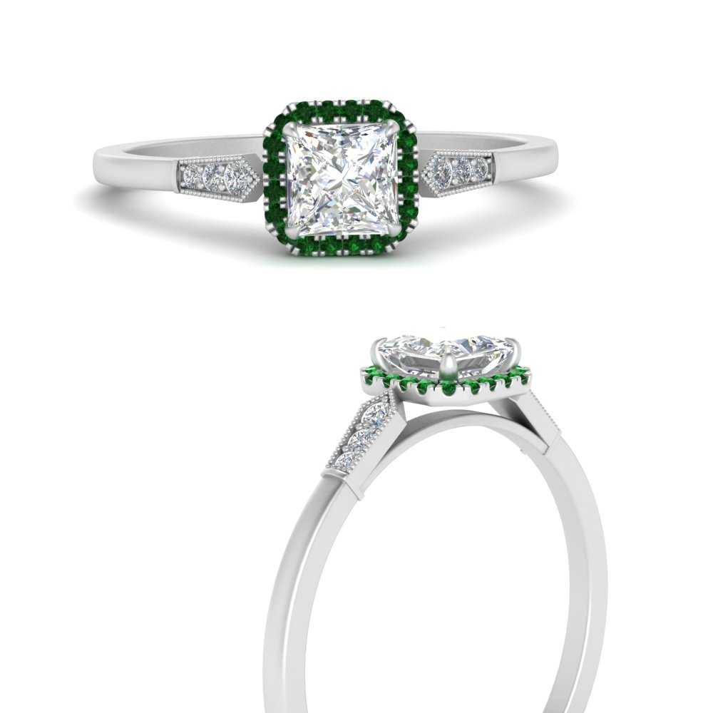 Low profile princess cut engagement ring store